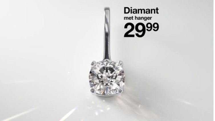 Zeeman maakt goedkoop statement en verkoopt hanger met diamant voor 29 ...